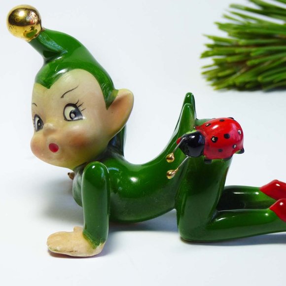 Accents | Josef Originals Green Crawling Ladybug Pixie Elf | Poshmark